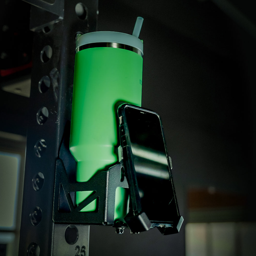 Power Rack Cup and Cell Phone Holder – Force 6 Fitness
