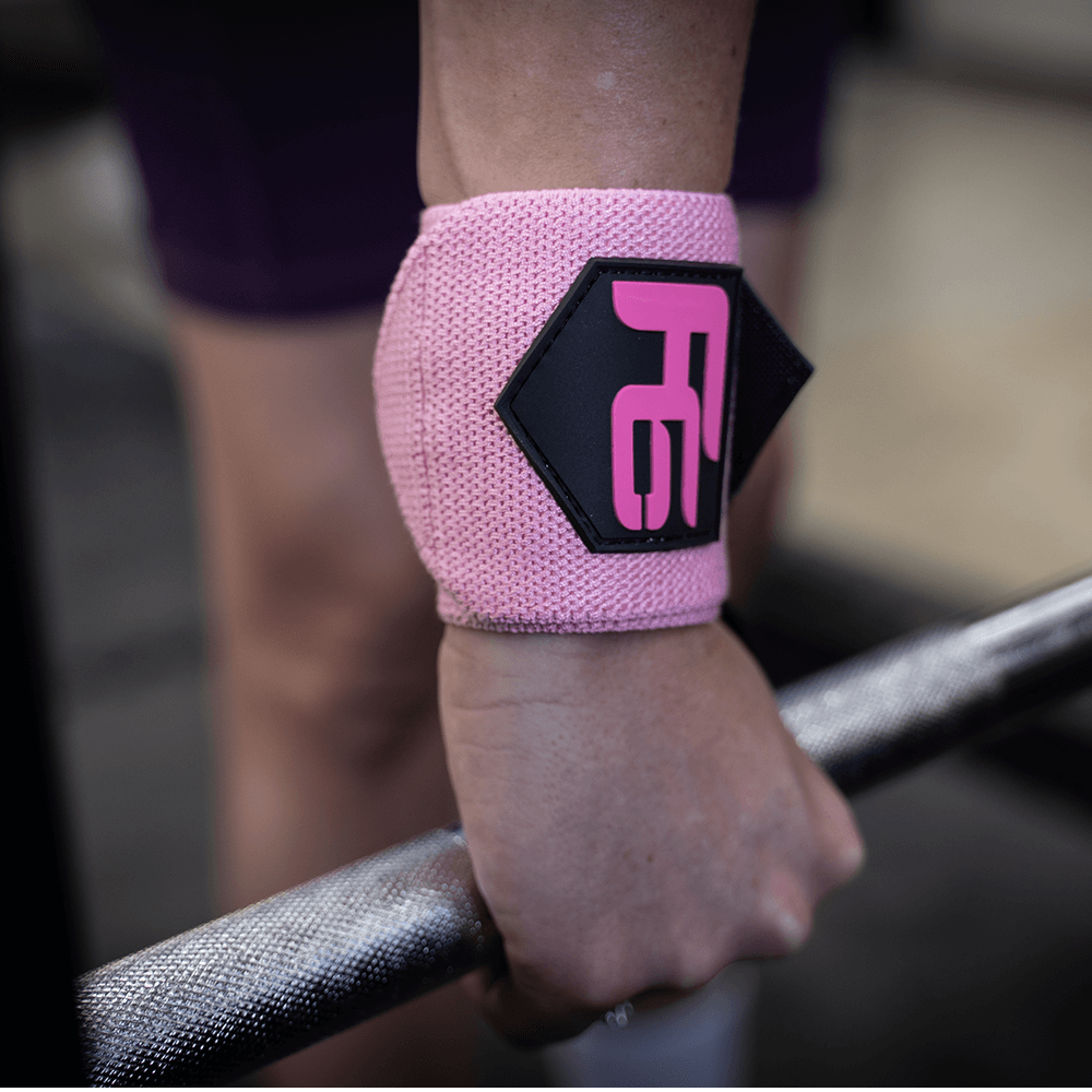 GYM WRIST WRAPS, WEIGHTLIFTING WRIST SUPPORT-PINK – Force 6 Fitness